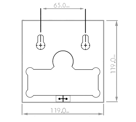 Traditional Wireless Doorbell - Vintage Style Square Black Ash Wooden
