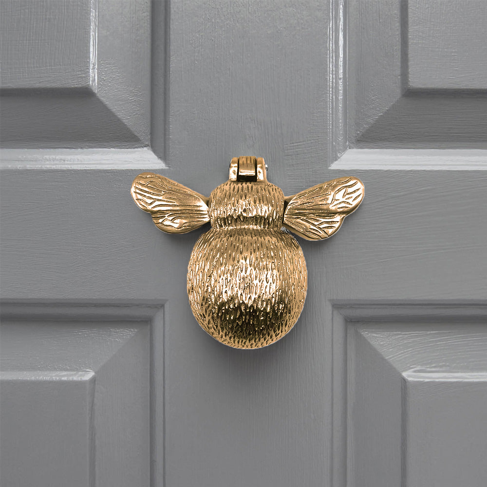 Bumble Bee Door Knocker - Brass– Doorbell World