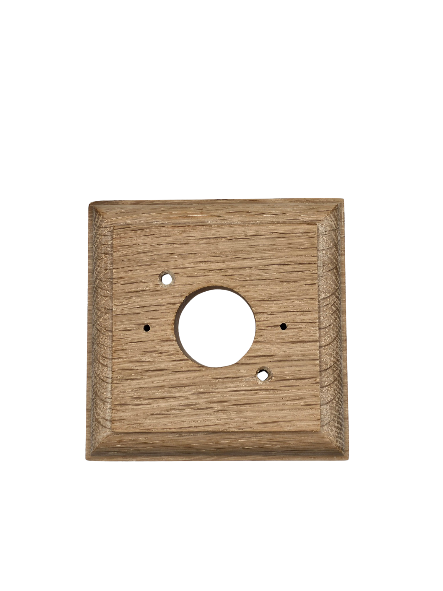 Natural Square Oak Wooden Plinth for 63mm wired door bell push button