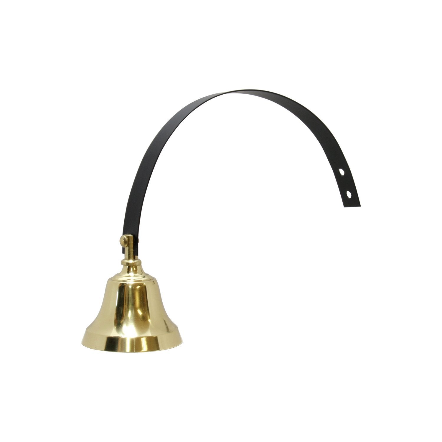 Traditional Brass Mechanical Door Shop Bell on Black Spring