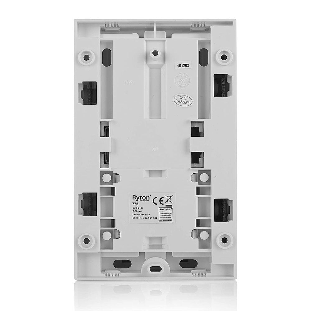 Byron 776 Wired Door Chime unit in White with an inbuilt Transformer