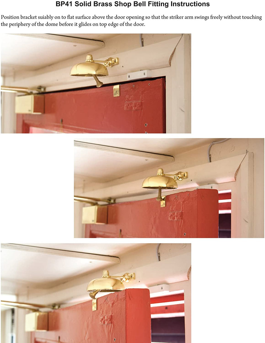 Traditional Solid Brass Shop Door Bell– Doorbell World