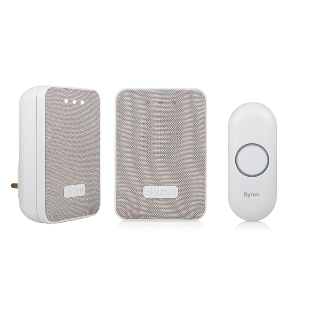 Byron DBY range Wireless Plugin and Portable twin doorbell set - BYR-D