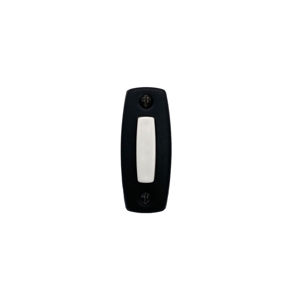 Standard Windup mechanical Doorbell Black push button only - Doorbell World